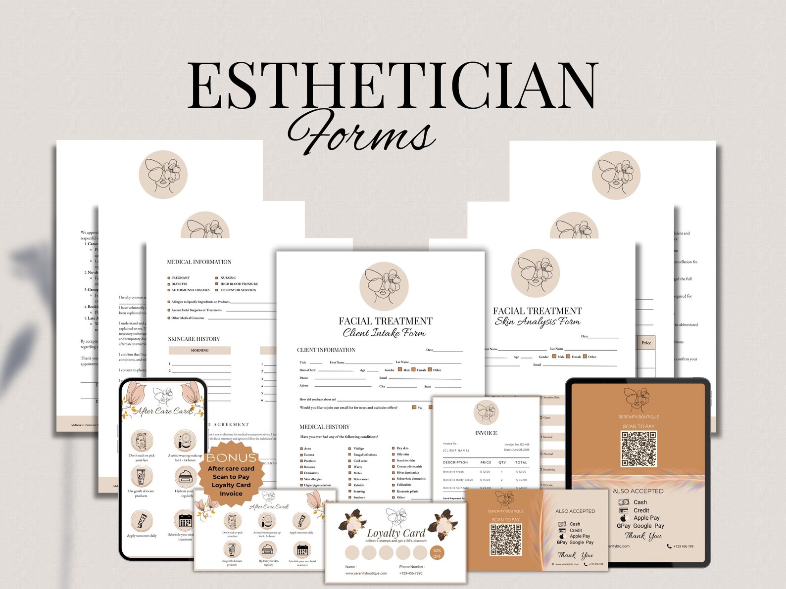 Esthetician Forms, CLIENT INTAKE FORM , Esthetician Consent Form ...