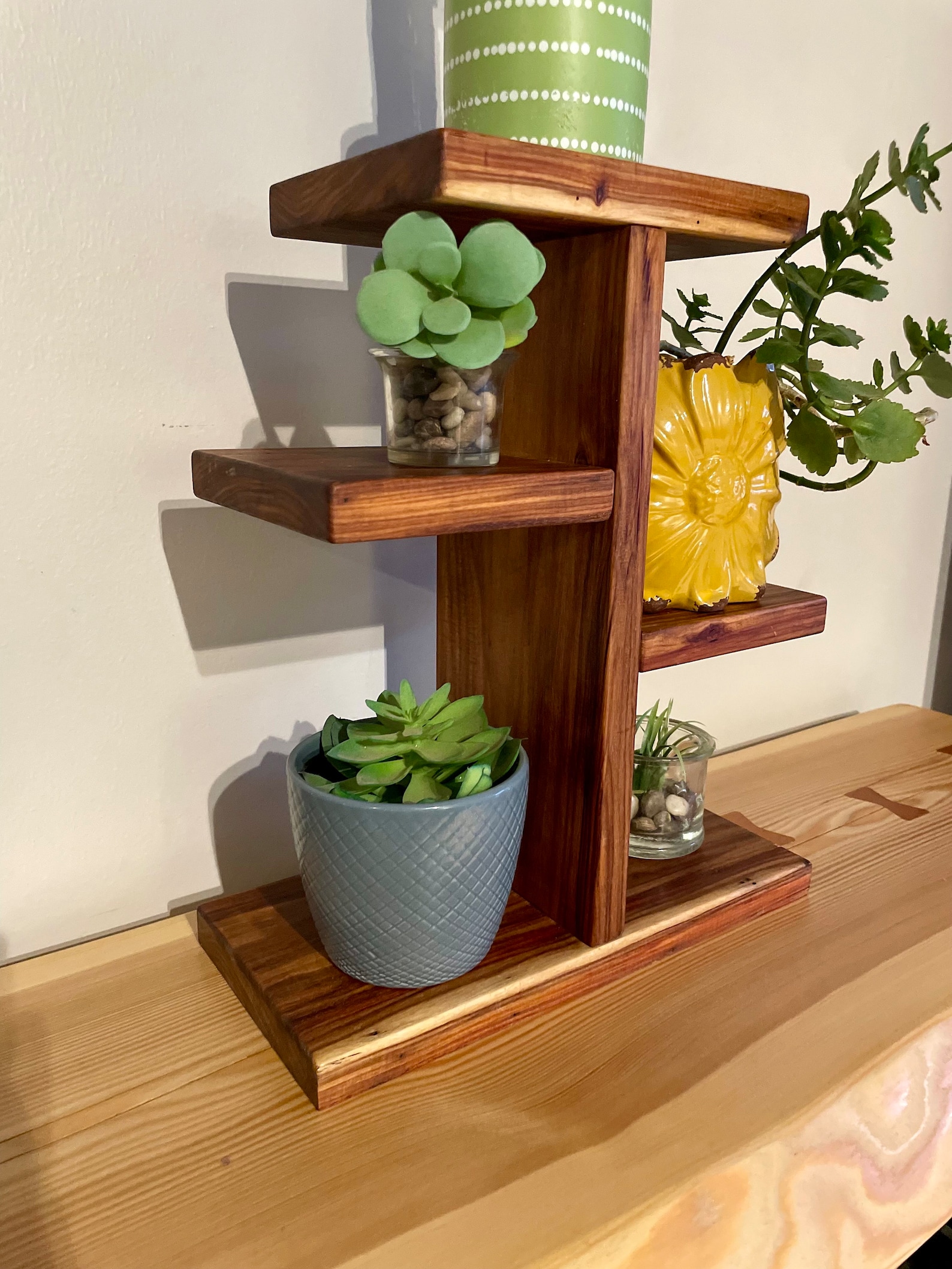 Handmade Exotic Canary Wood Plant Stand House Plant Stand Herb Stand ...