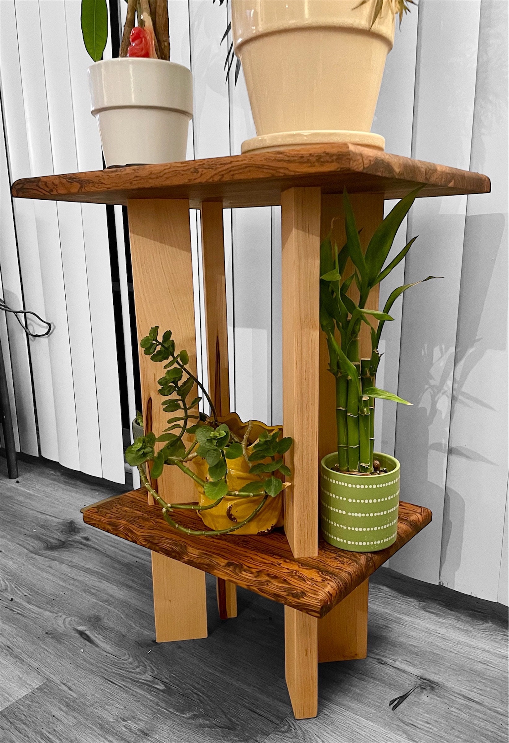 Handmade Exotic Wood Plant Stand | Plant Stand | Side Table | Side ...