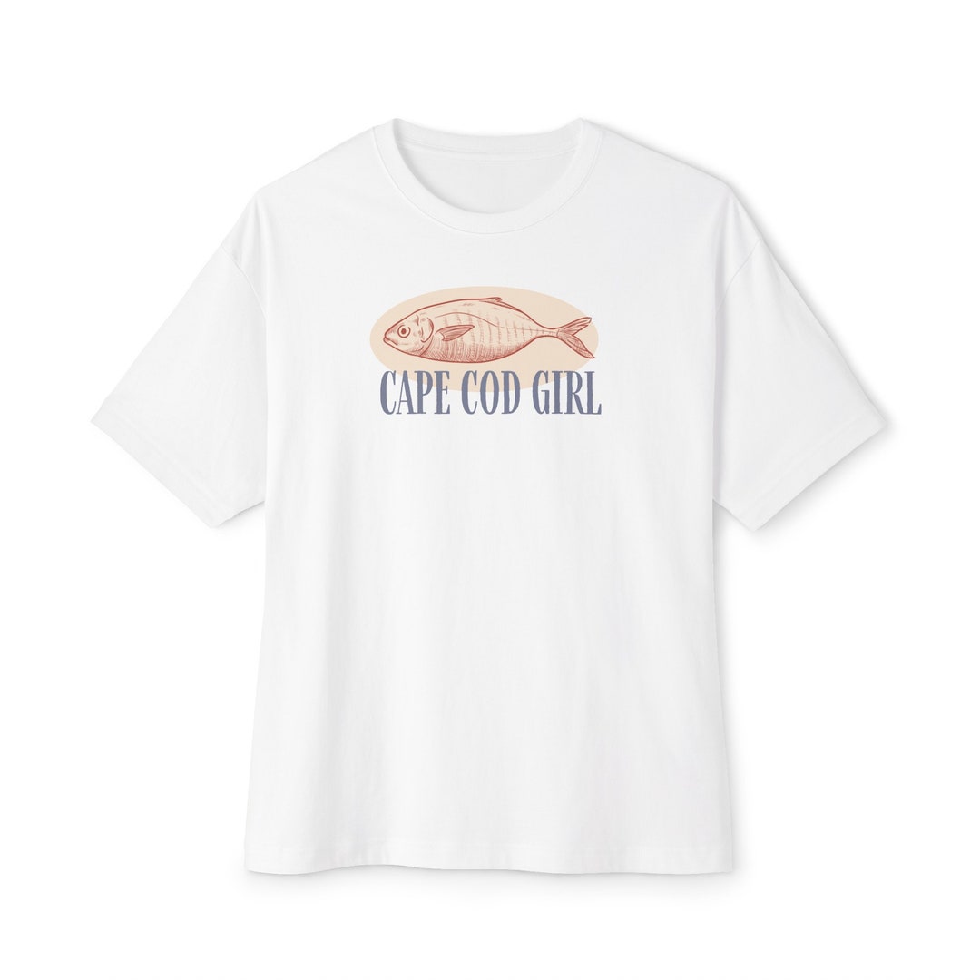 Cape Cod Girl Boxy Tee, Nantucket Apparel, Coastal Grandma Gift Idea, Coastal Summer Graphic ...