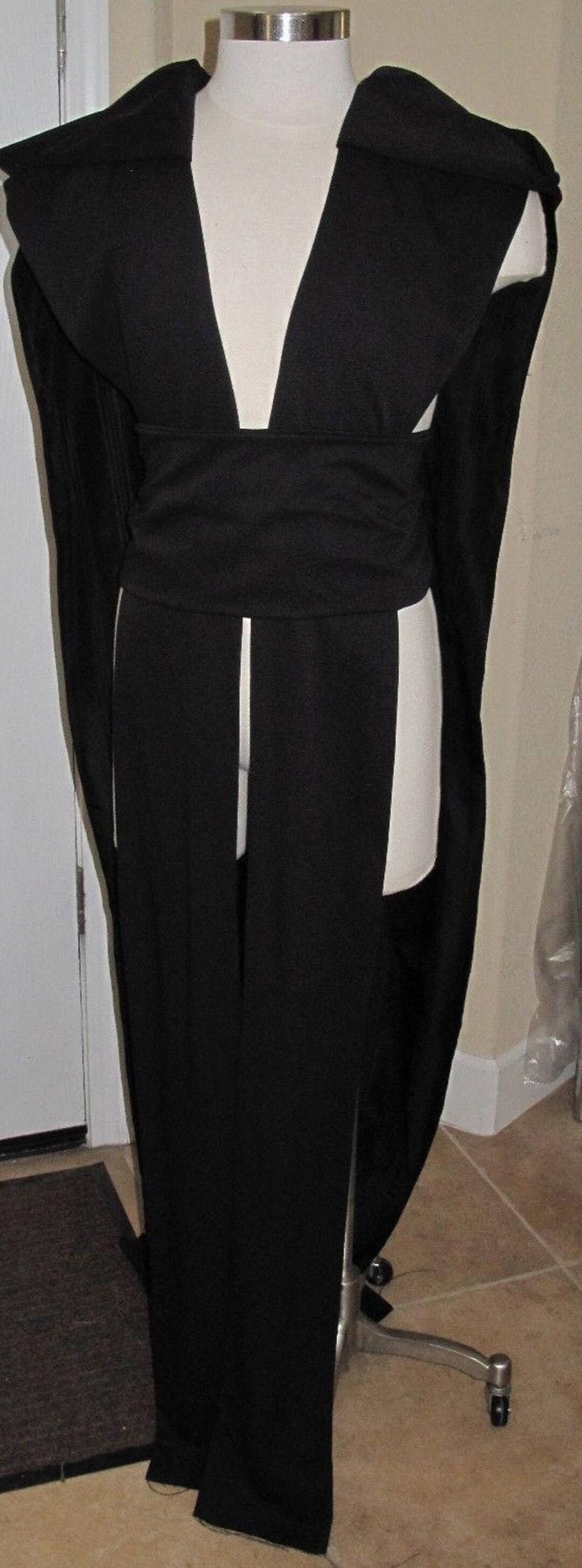 Hooded Warrior Costume Vest: Sleeveless Floor Length Tabard With Sash ...