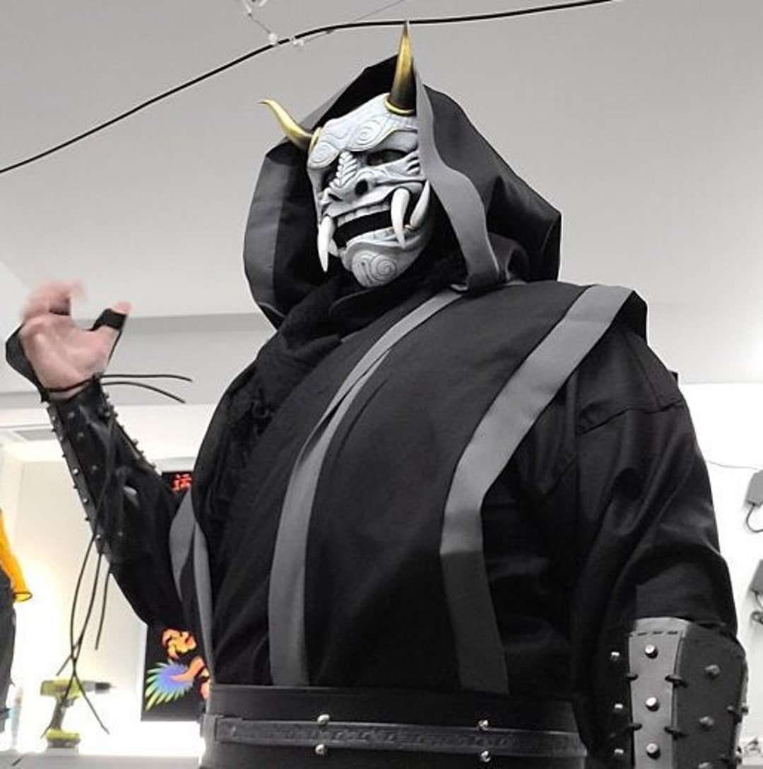 Black Sleeveless Hooded Floor Length Tabard Vest With Color Border and ...