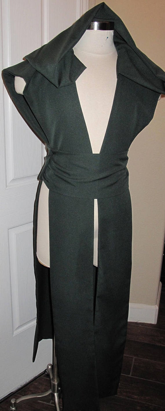 Green Sleeveless Hooded Tabard Floor Length Warrior Costume - Etsy