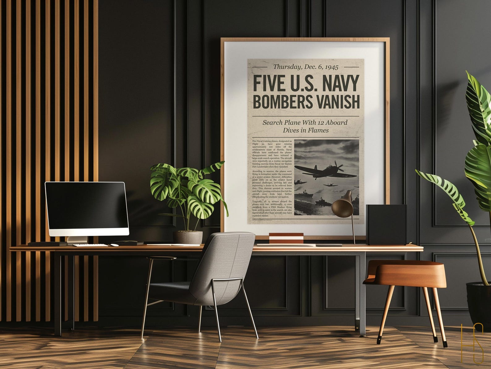 Bermuda Triangle Newspaper Headline Poster Set Light Background ...