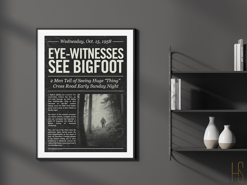 Bigfoot - Eye-witnesses See Bigfoot - Newspaper Headline Inspired ...