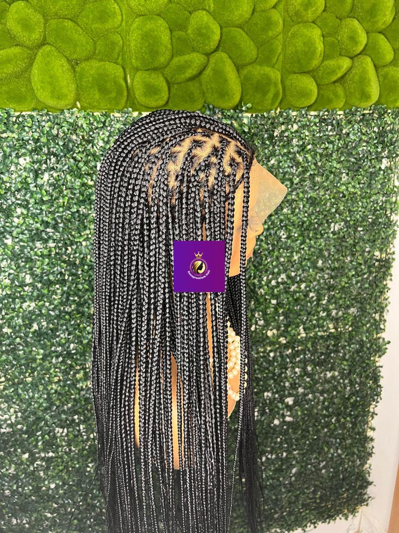 Knotless Braids Lace Wig Box Braided Wig Full Lace Frontal Lace Braids ...