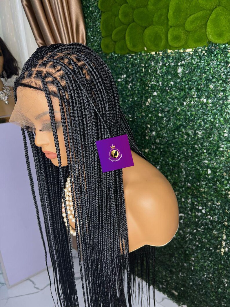 Knotless Braids Lace Wig Box Braided Wig Full Lace Frontal Lace Braids ...