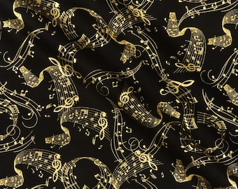 Music Theme Fabric | Etsy