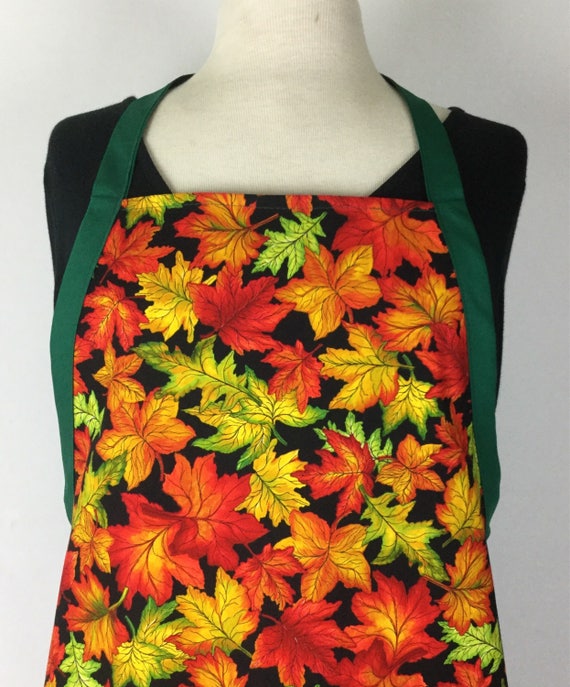 Fall Foliage Reversible Full Apron Gourmet Gift Adult Apron | Etsy