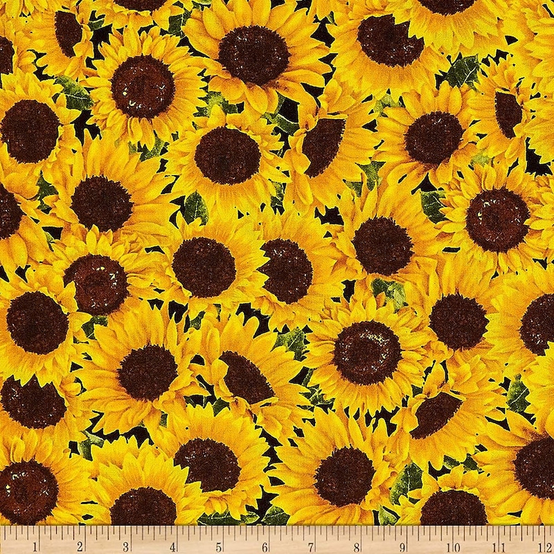 Sunflower Fabric - Etsy