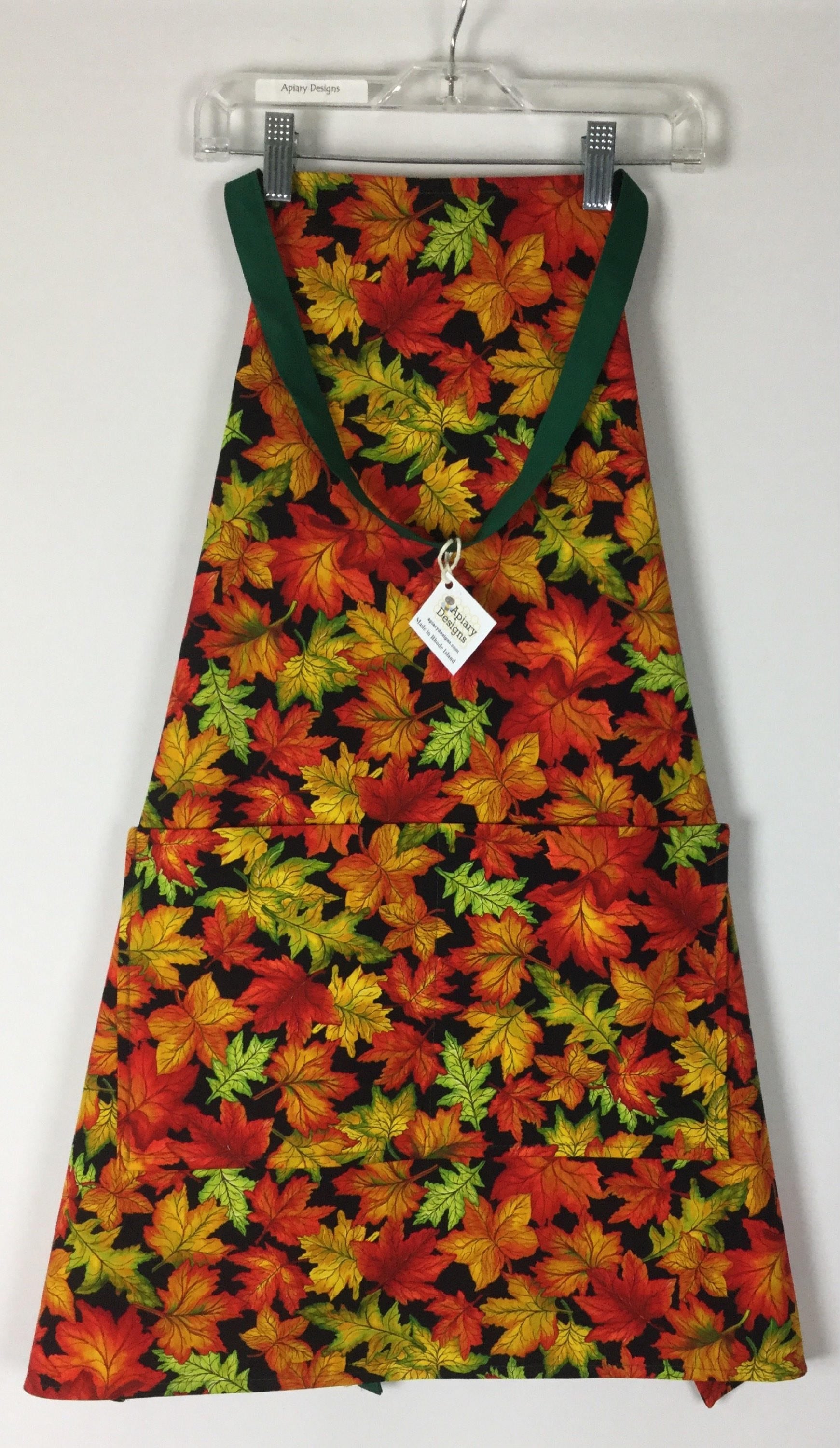 Fall Foliage Reversible Full Apron, Gourmet Gift, Adult Apron With ...