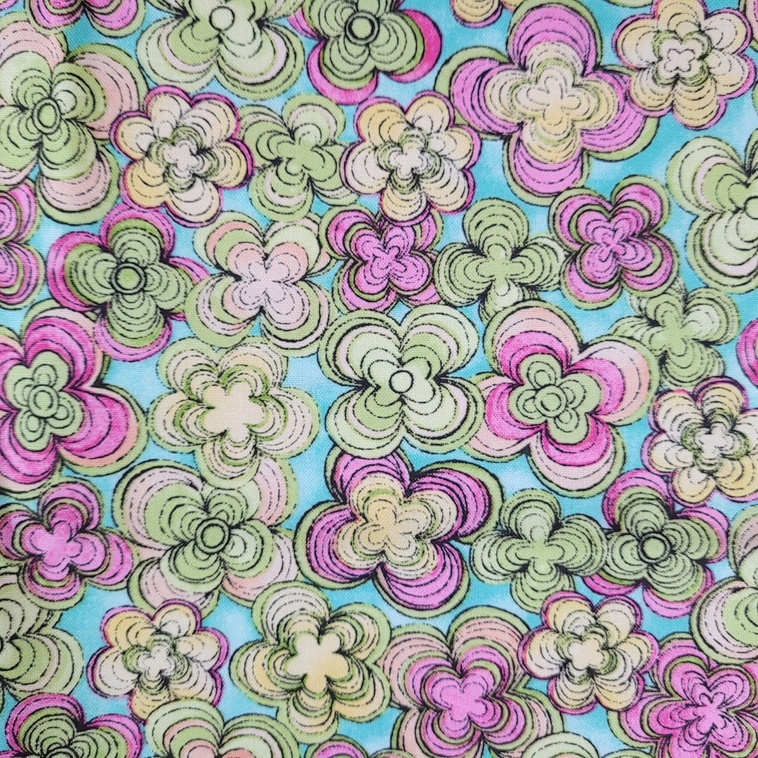 Aziza Spiral Floral Fabric BTY, Junebee by Quilting Treasures 1649 ...