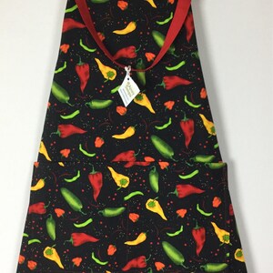 Chili Pepper Apron. Reversible Chef Apron. Gourmet Gift. Adult Apron ...