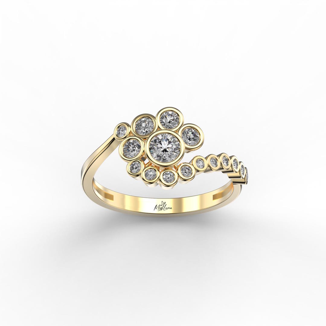 Bianca Gold Ring, 14K,18K Gold Rings, Handmade Minimalist, Dainty ...