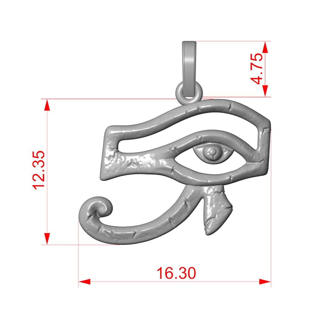 Eye of Horus Gold Pendant, Eye of Horus Gold Necklace, 14K, 18K Gold ...