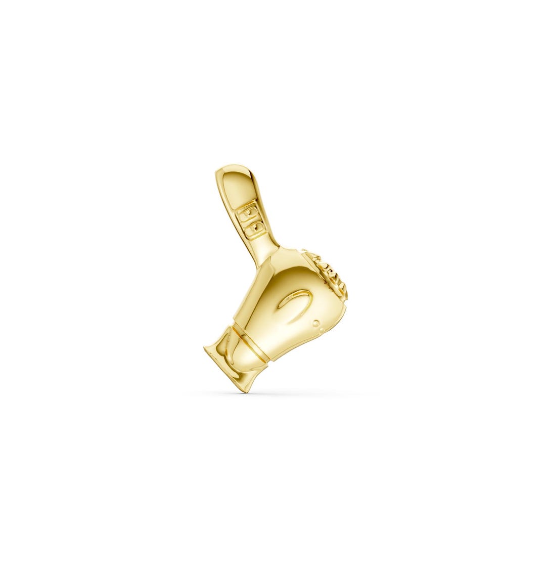 Solid Gold Hair Dryer Pendant Necklace: Hairstylist Gift - Etsy