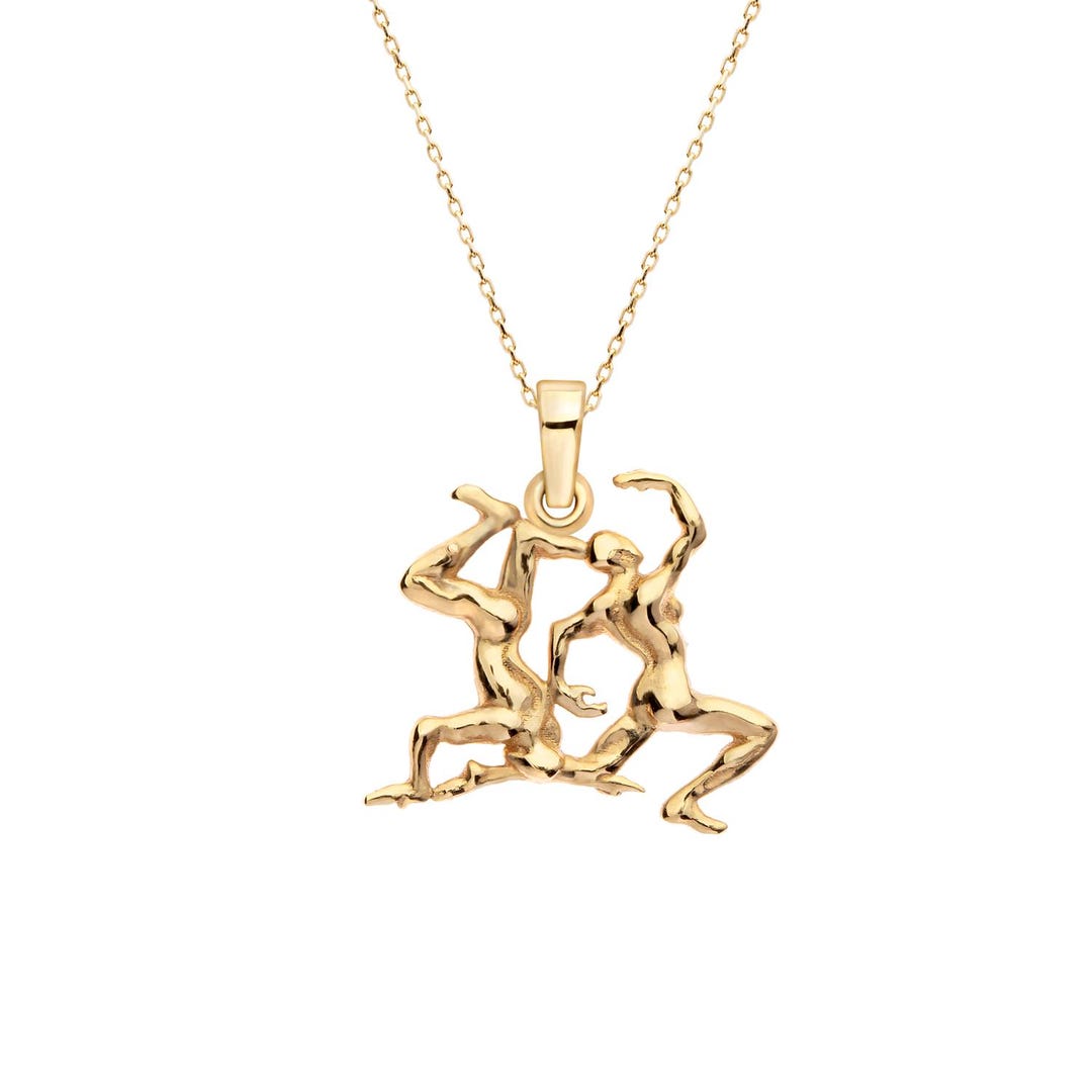 Gemini Pendant Necklace, Gold Pendant Necklace, Animal Gold Pendant ...