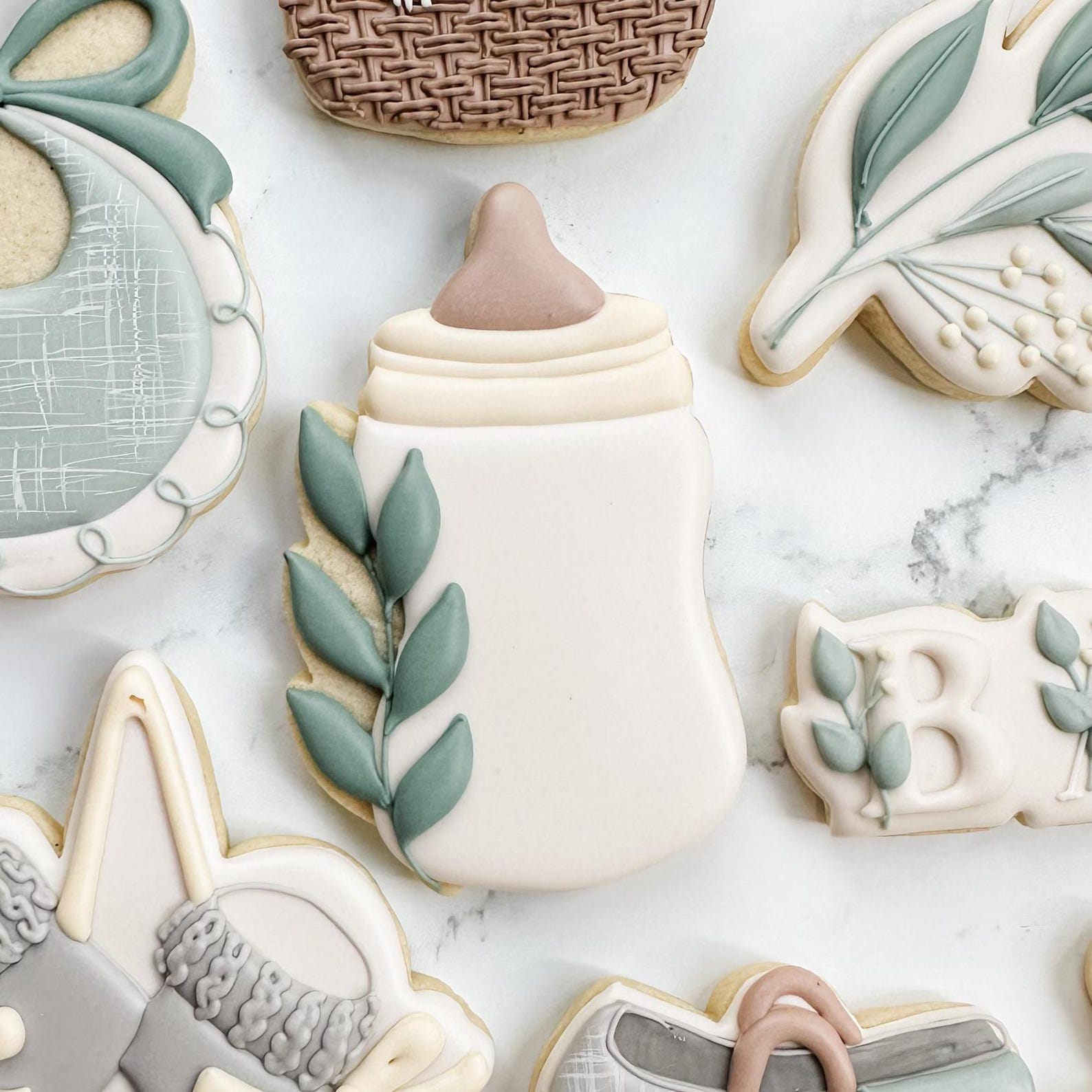 Baby Bottle With Greenery Baby Shower Cookie Cutter - Etsy