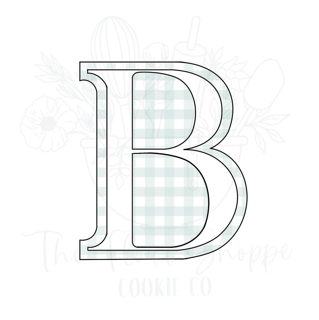 Serif Letter B Cookie Cutter - Etsy