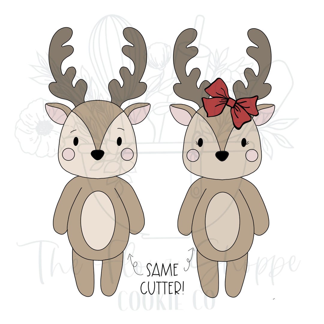 Reindeer Plush Stuffy Christmas Holiday Cookie Cutter - Etsy