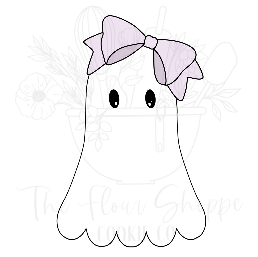 Ghost 5 With Bow Coquette Fall Halloween Cookie Cutter - Etsy