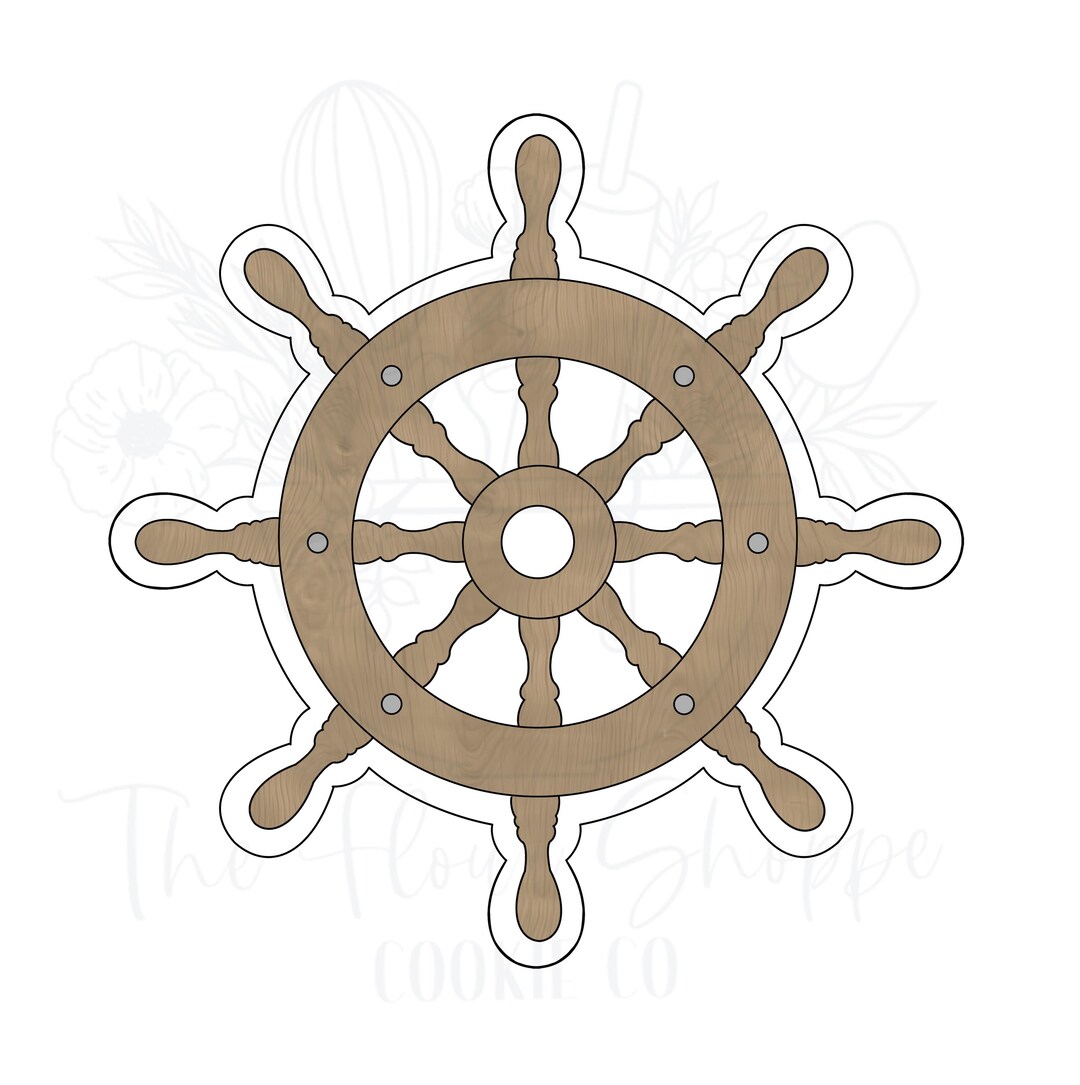 Wooden Ship Wheel, Hull, Nautical, Ocean, and Under the Sea Cookie ...