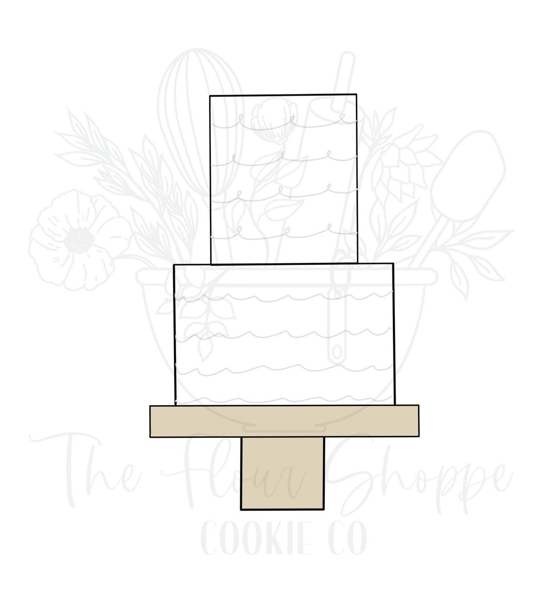 Two Tier Plain Wedding Birthday Cake Cookie Cutter - Etsy