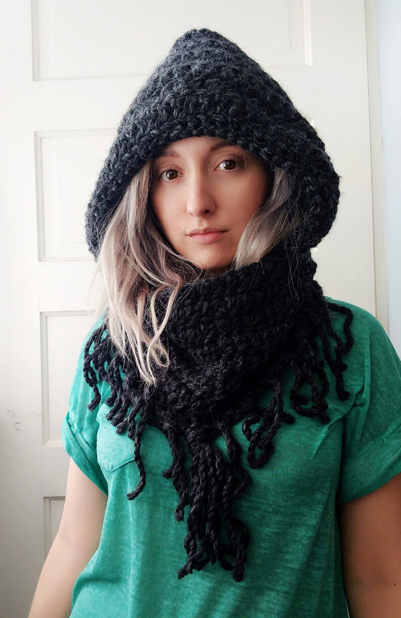 Crochet Pattern Cowl Pattern Chunky Hooded Cowl Hooded Etsy