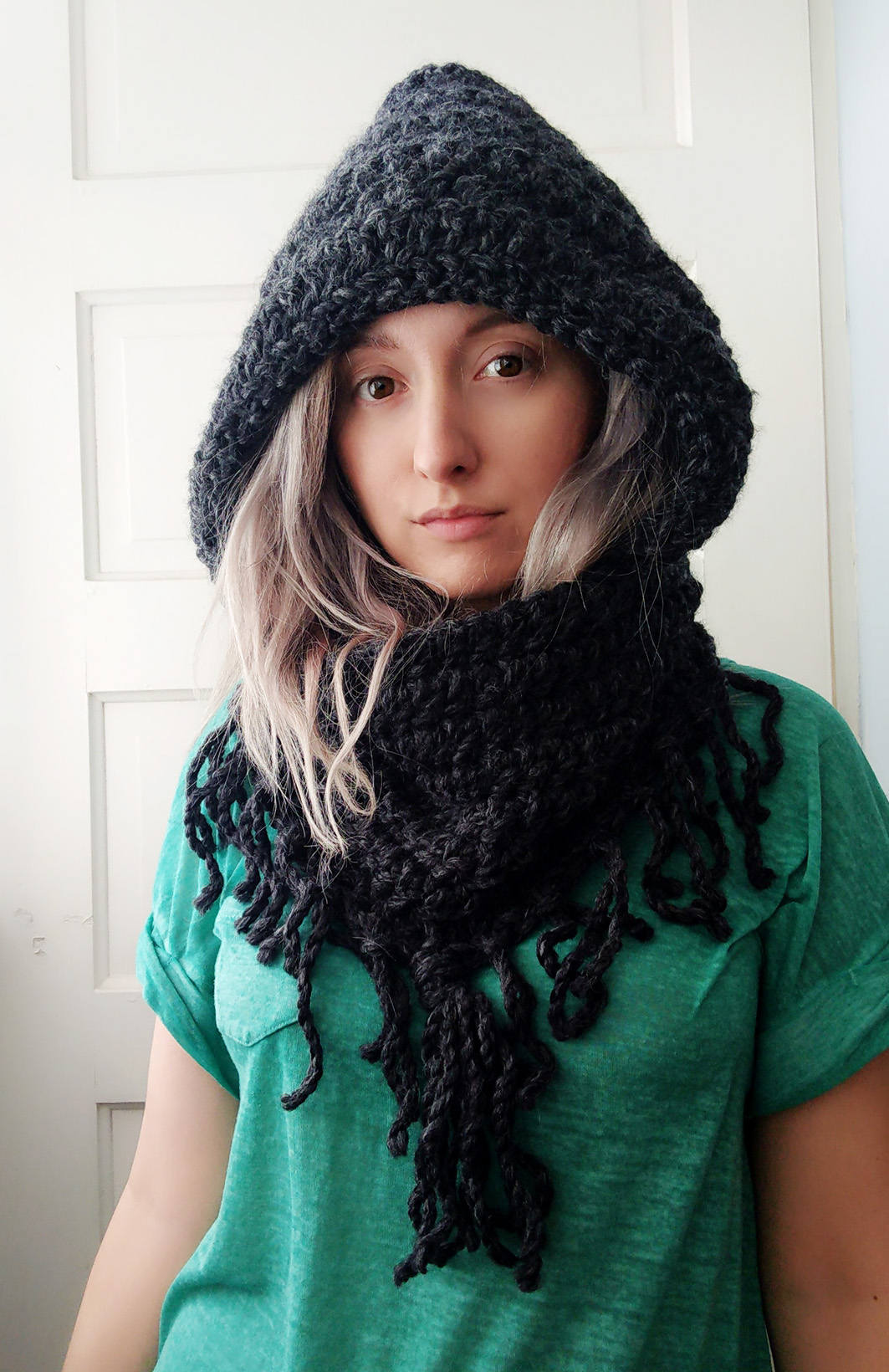 Crochet Pattern Cowl Pattern Chunky Hooded Cowl Hooded Etsy Uk