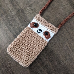 Sloth Phone Pouch Crochet Pattern, Phone Holder, Bag, Sloth Phone Purse ...