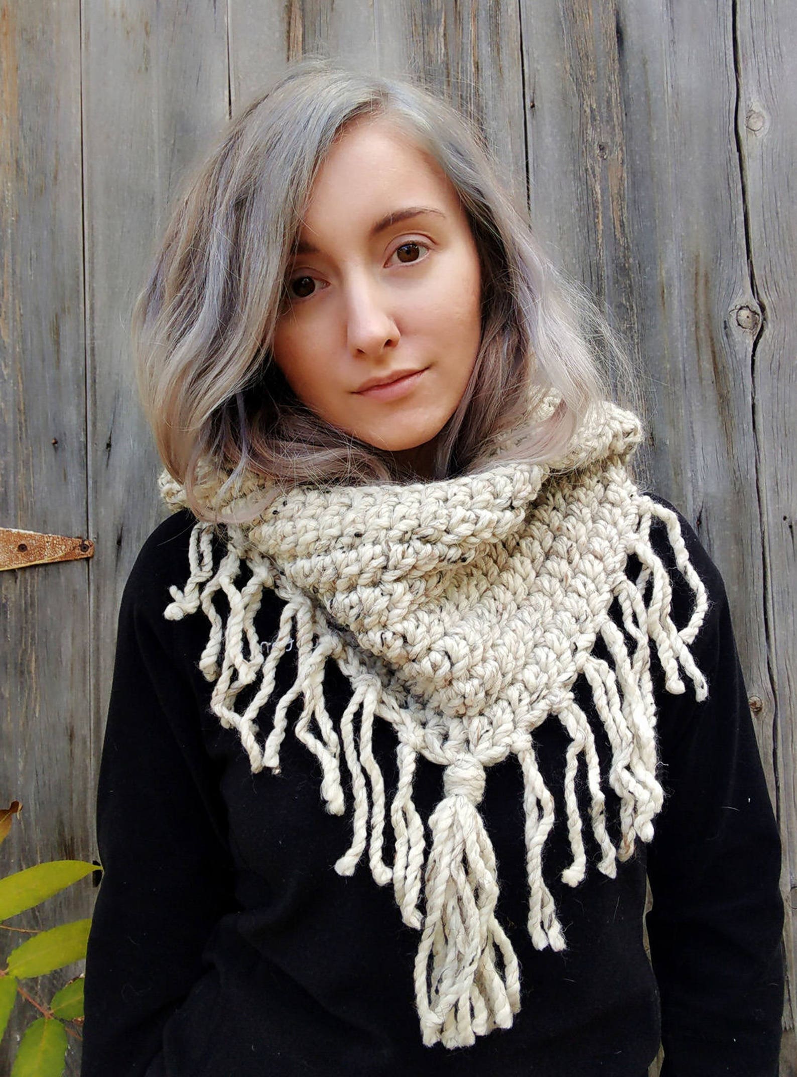 Crochet Pattern Cowl Pattern Chunky Hooded Cowl Hooded Etsy