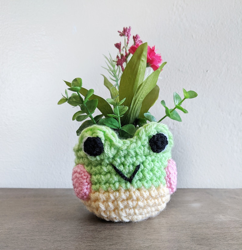 Froggy Mini Planter Crochet Pattern Crochet Planter Frog - Etsy
