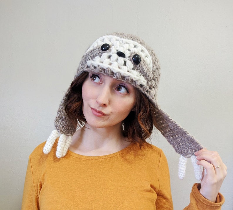 Sloth Hat Crochet Pattern Crochet Sloth Sloth Hat With Arms | Etsy
