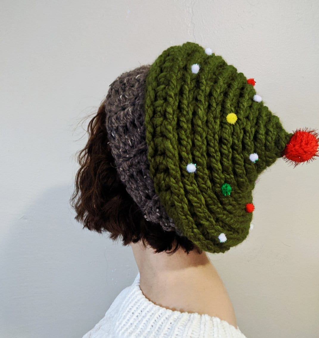 Christmas Tree Hat Crochet Pattern, Christmas Tree Hat, Novelty ...