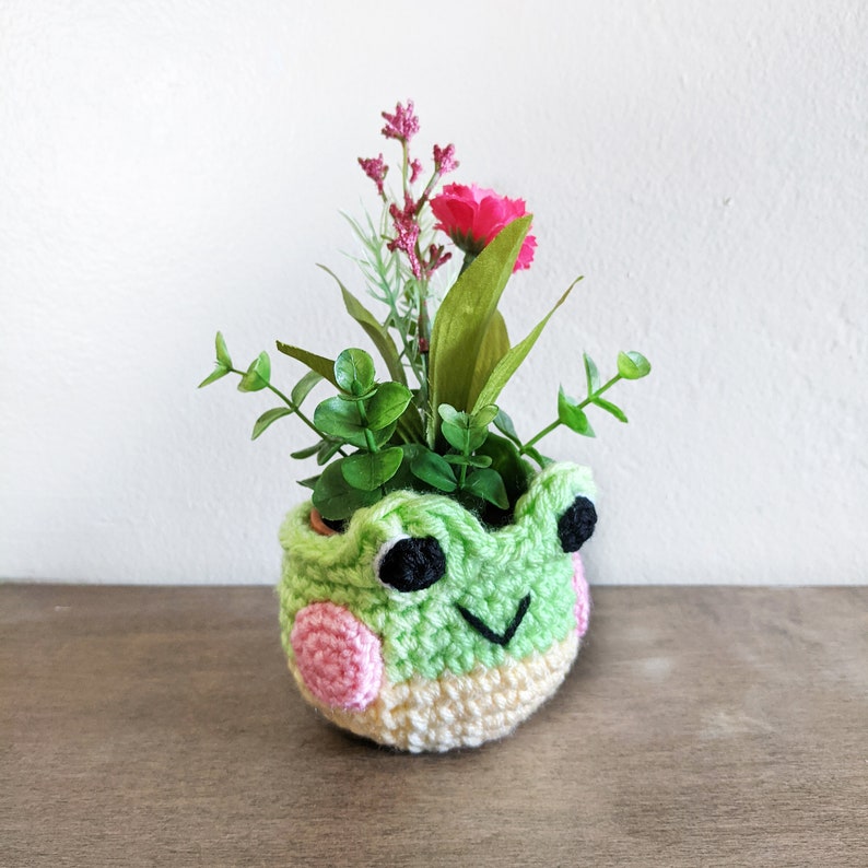 Froggy Mini Planter Crochet Pattern Crochet Planter Frog - Etsy