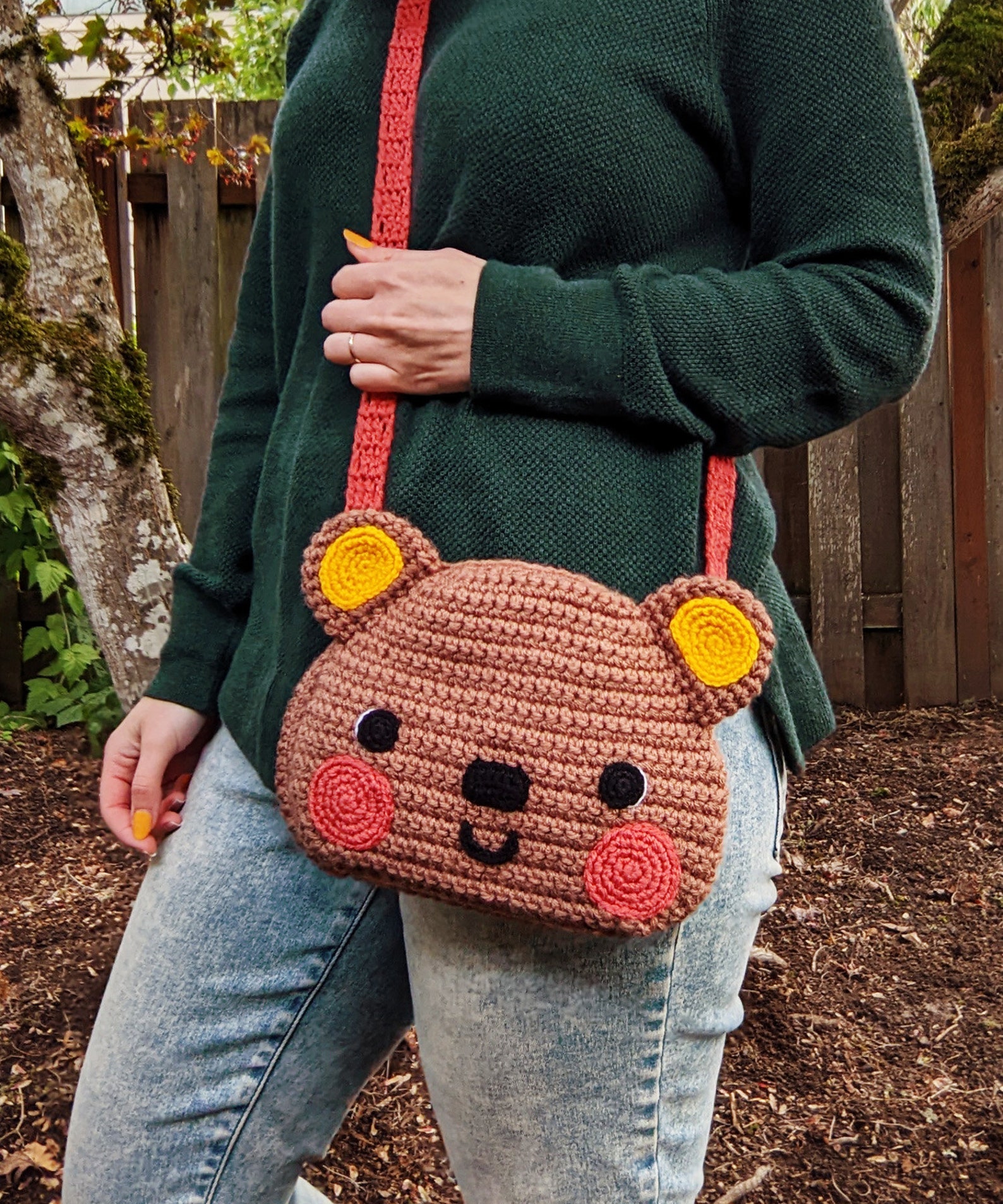 Sweet Bear Crossbody Bag Crochet Pattern, Crochet Purse, Mori Girl Kei ...
