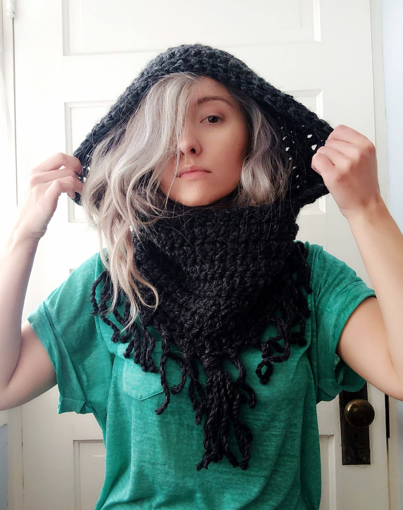 Crochet Pattern Cowl Pattern Chunky Hooded Cowl Hooded Etsy