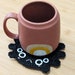 Chonky Spider Coaster Crochet Pattern, Crochet Spider Mug Rug, Kawaii ...