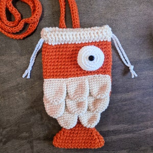 Crochet Fish Bag Pattern, Crochet Purse Pattern, Fish Purse, Koi Fish ...