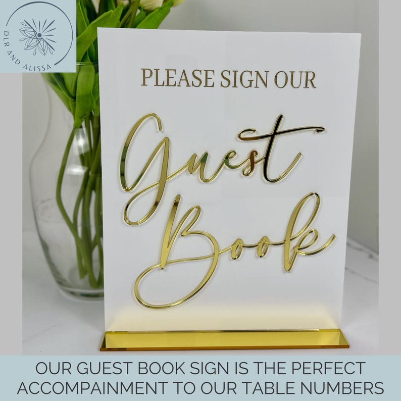 Wedding Table Numbers, Acrylic 3D Gold Mirror Signs, Wedding Decor ...