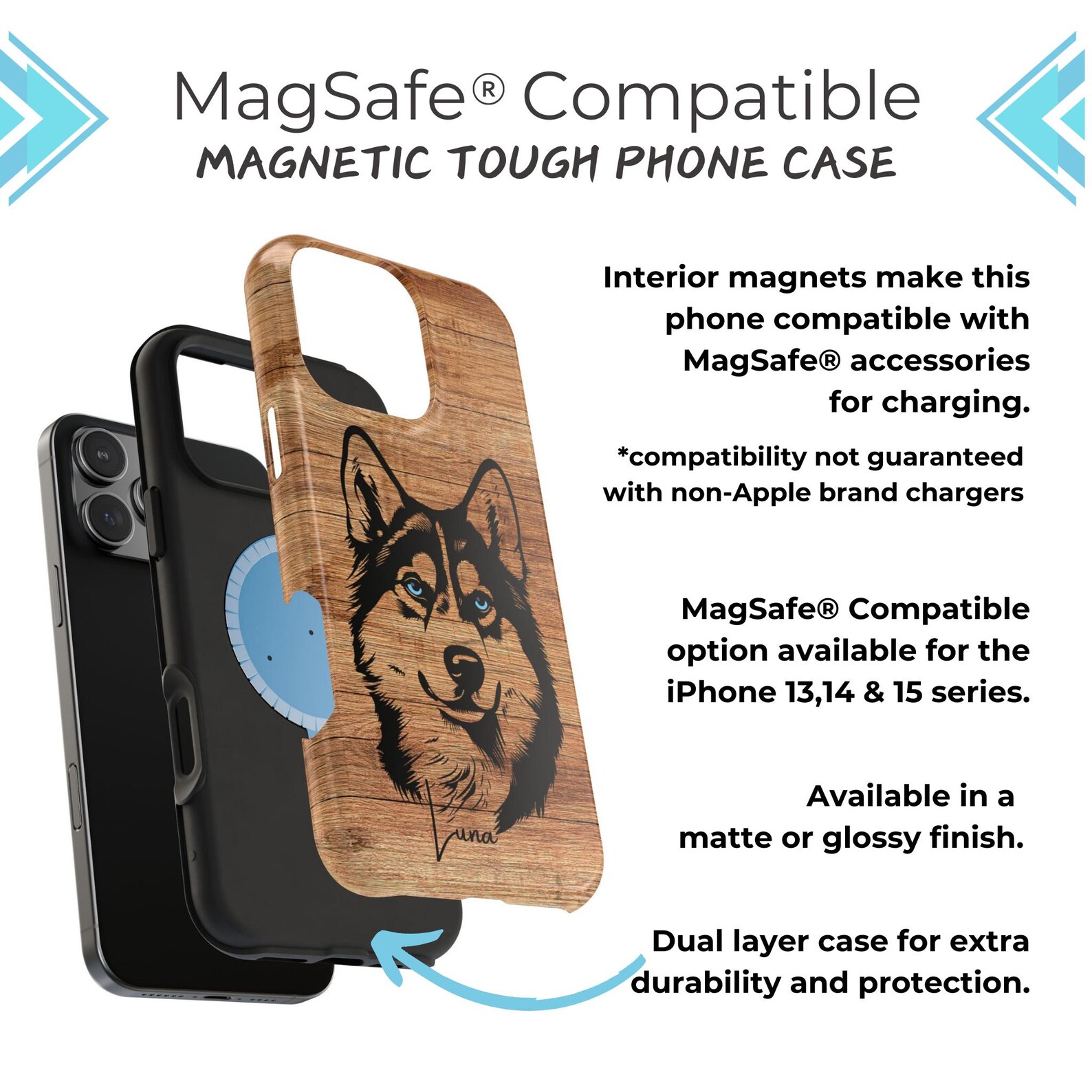 IPhone Case - Custom Husky Phone Case for iPhone 16 15 14 13 12 11 Pro ...