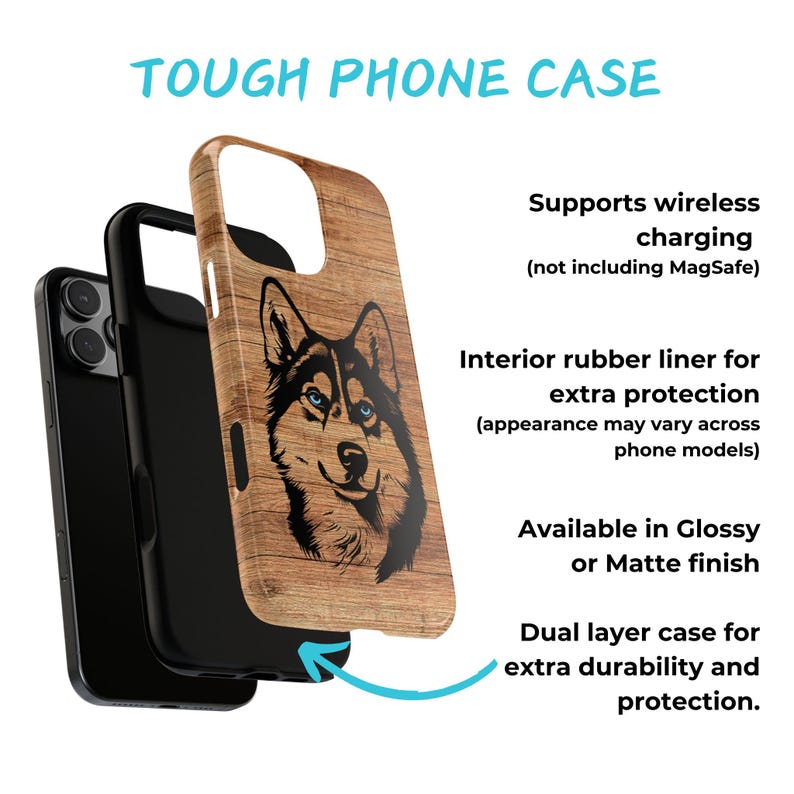 IPhone Case - Custom Husky Phone Case for iPhone 16 15 14 13 12 11 Pro ...
