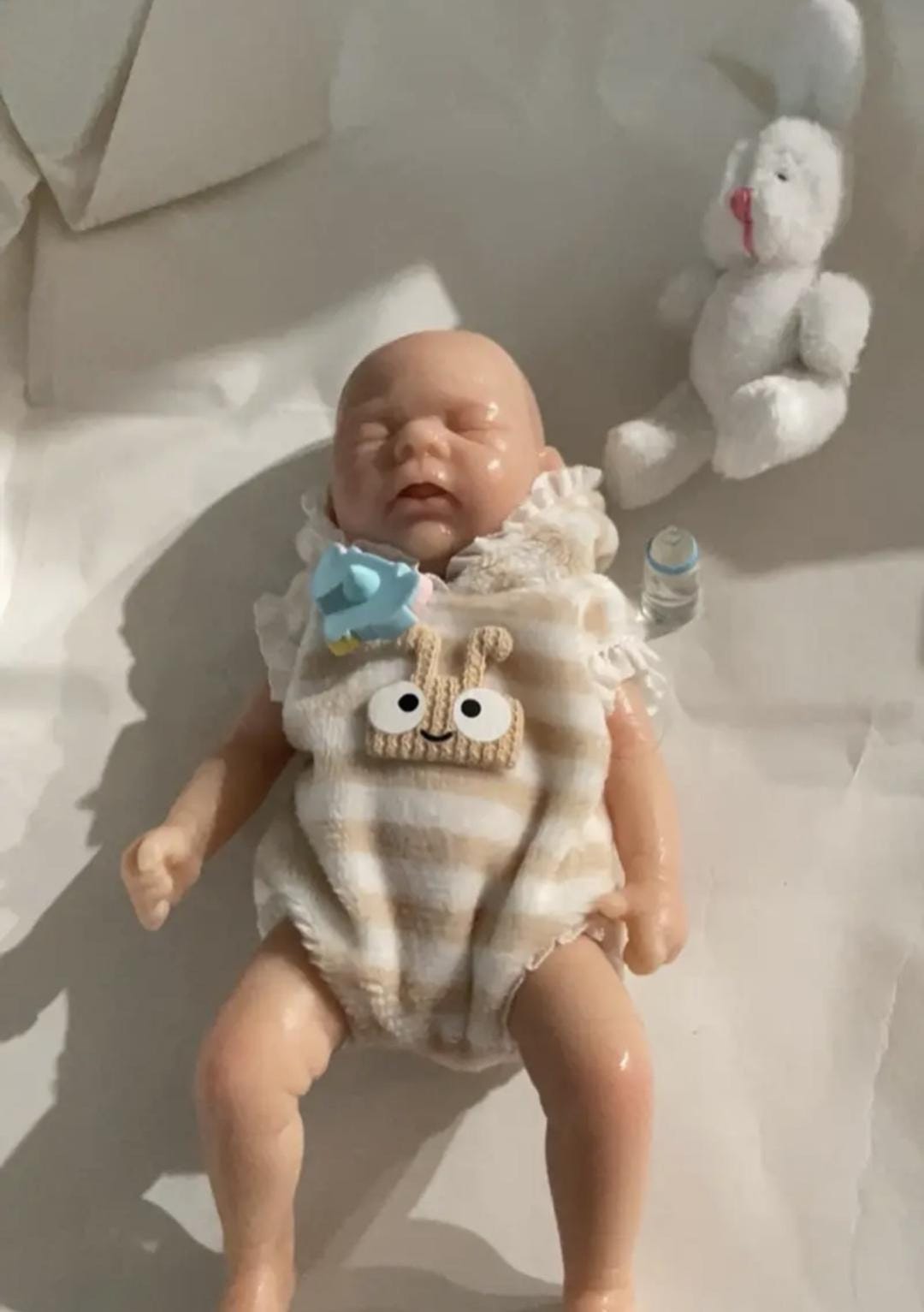 Full Silicone Miniature Floppy Baby Boy Realistic Doll Infant Loss ...