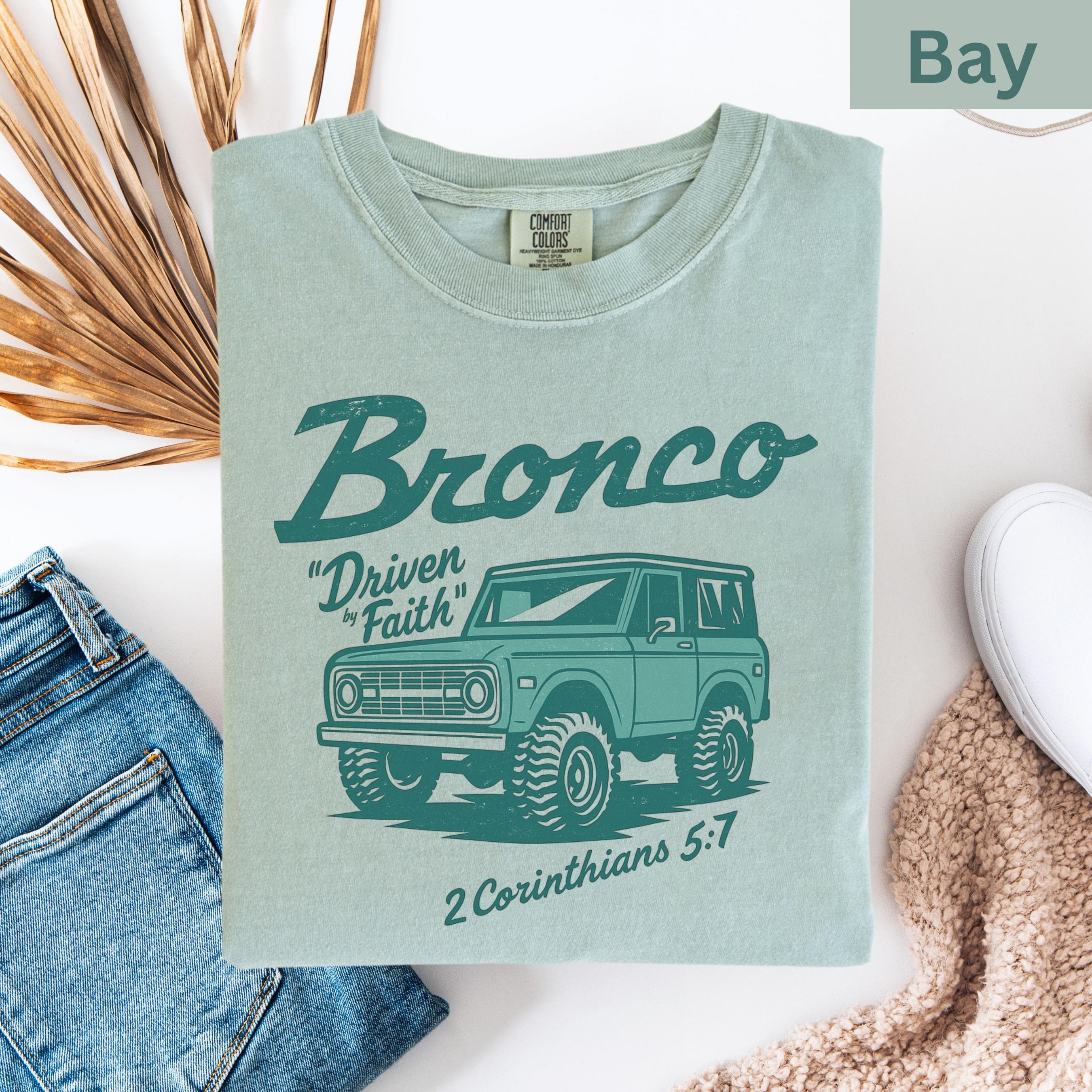 Comfort Colors® Vintage Bronco Faith T-shirt, Bible Verse Shirt ...