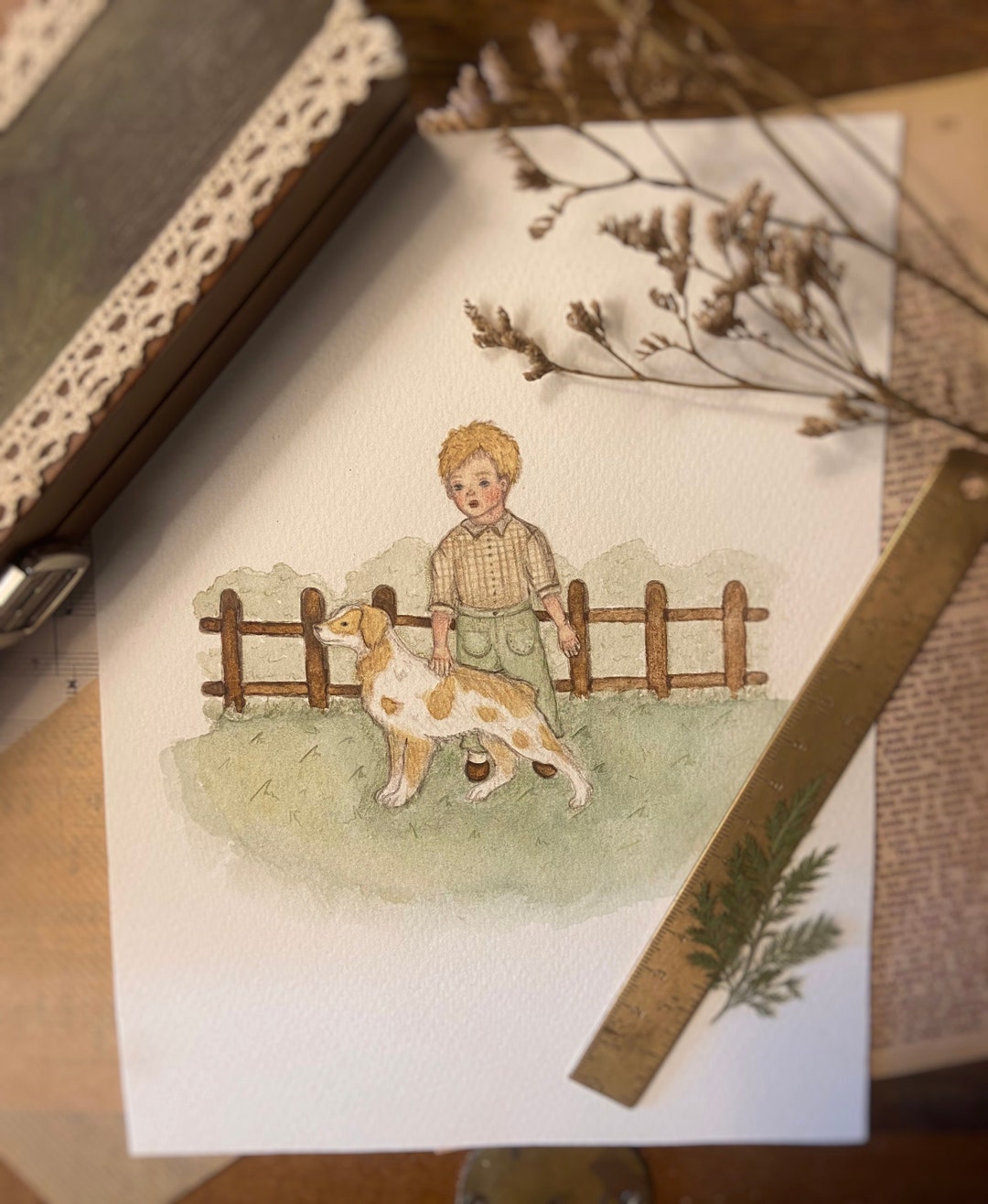 Illustration for Children harry and Copper to Print, Postcard ...