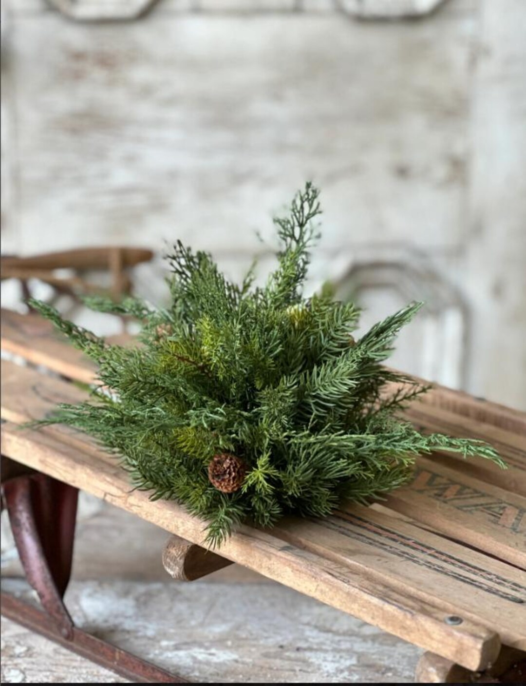 Telluride Spruce Half Sphere | 11" | Christmas Greenery | Faux Pine ...