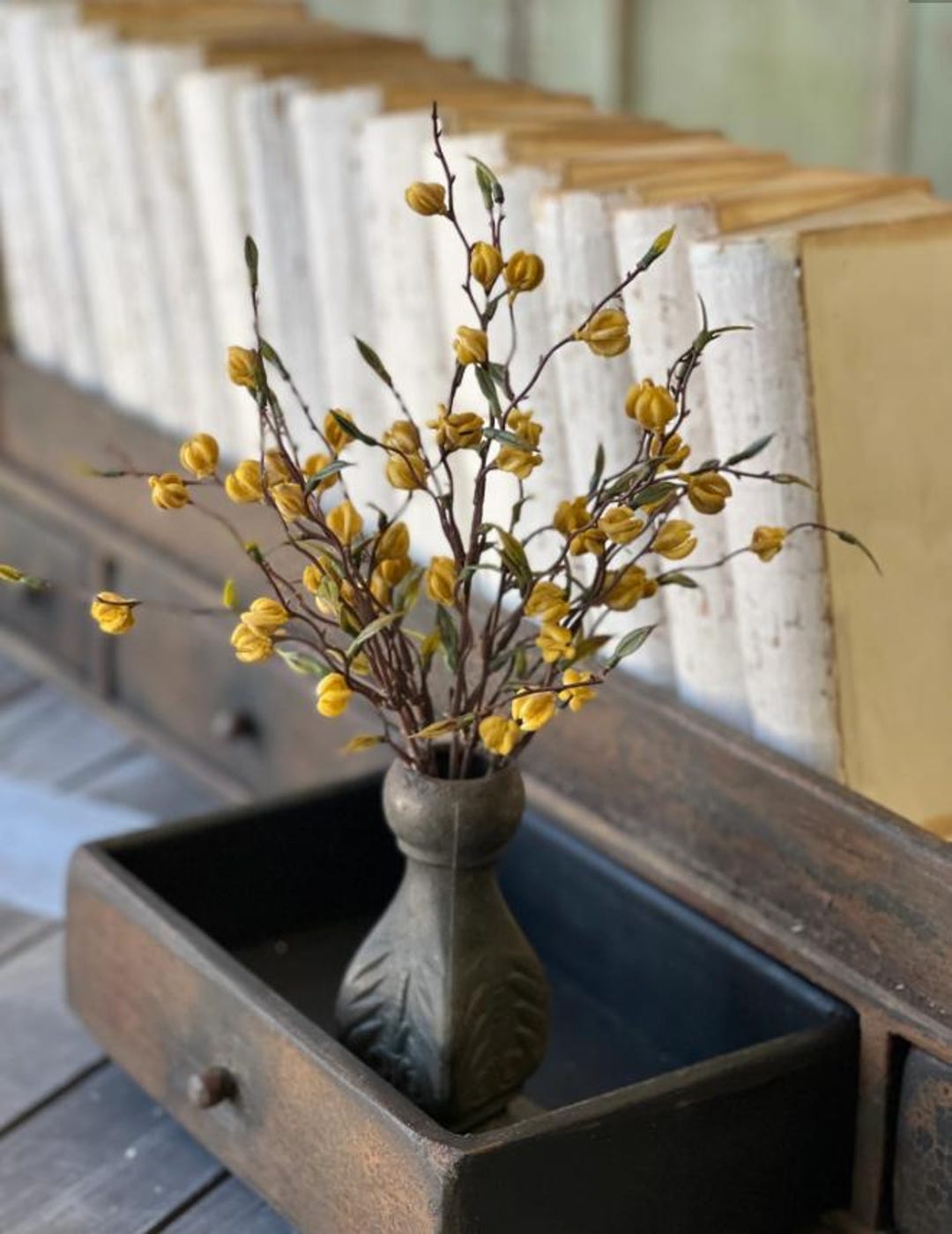 Fall Faux Floral Bush Pick | Wispy Natural Home Decor Greenery ...