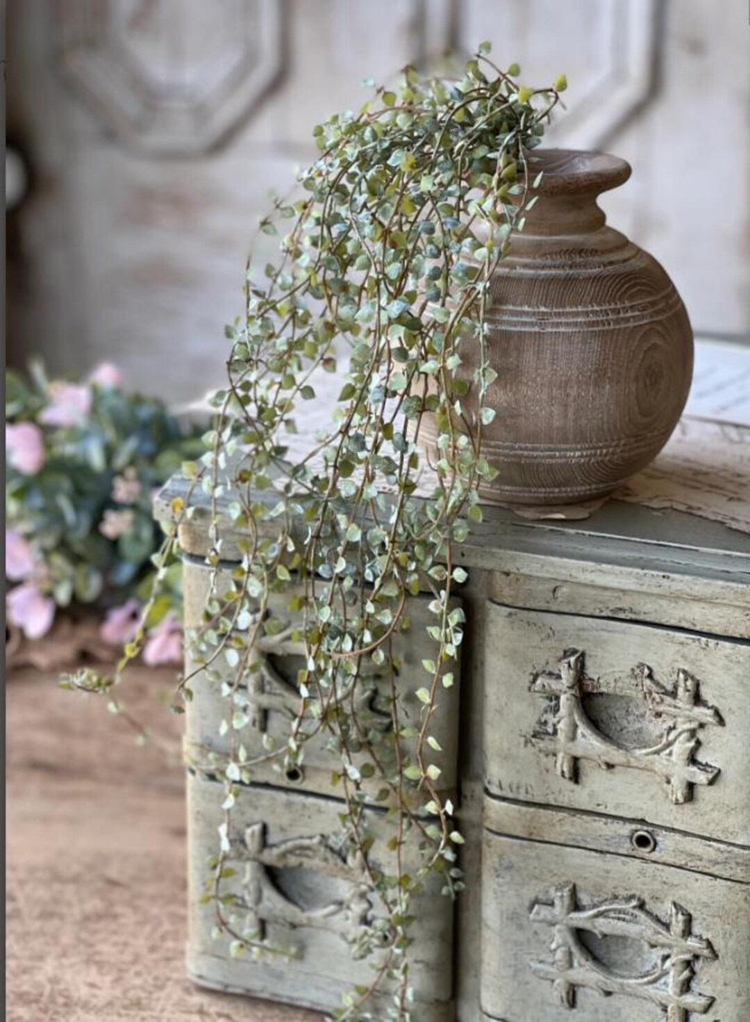 Dew Leaf Vine | 25" | Faux Greenery | Trailing Vine Decor | Faux Floral ...