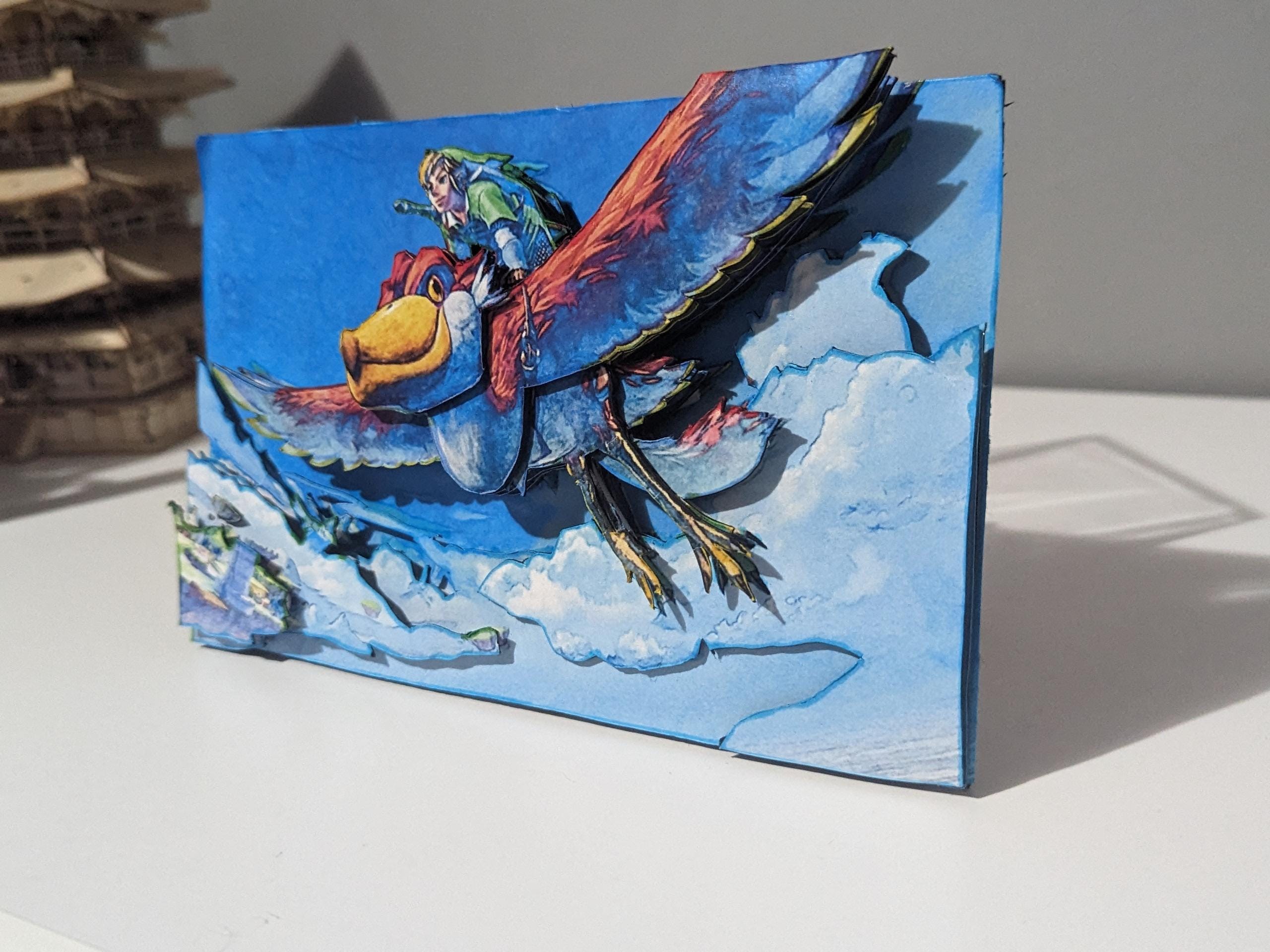 The Legend of Zelda: Skyward Sword Skyloft Loftwing Link Shadow Box 3D ...