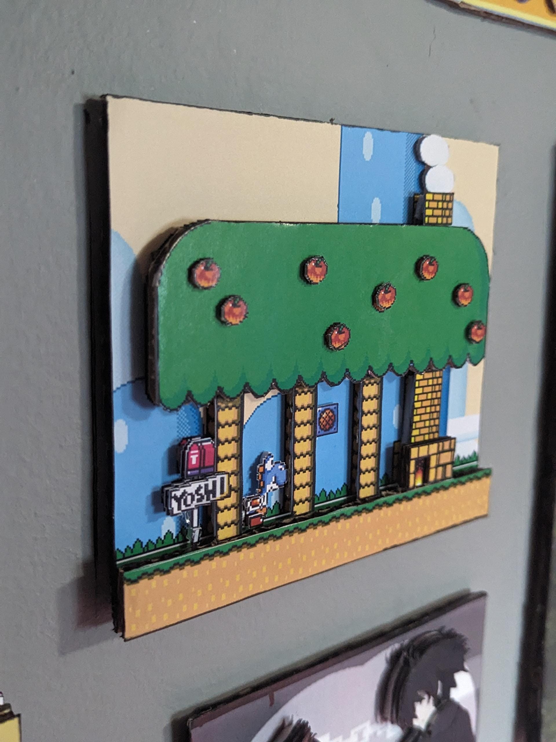 Super Mario World Yoshi House Shadowbox / 3D Art - Etsy